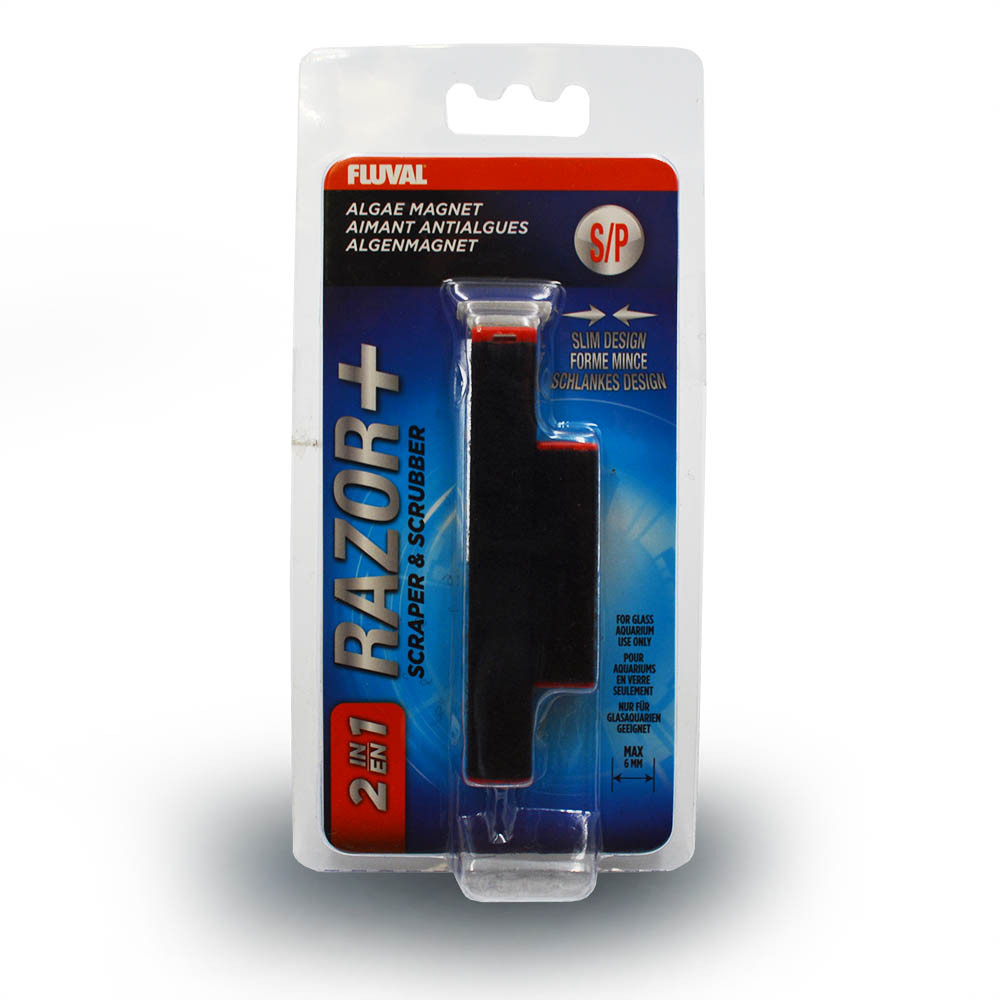 Razor+ 2-in-1 Algae Magnet Scraper Small - Fluval - SaltwaterAquarium.com