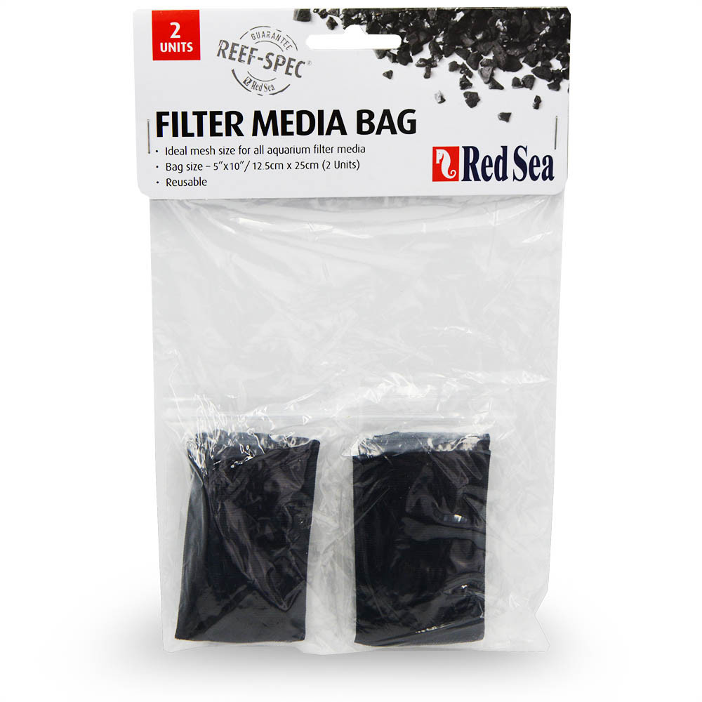 2 Pack - Reusable Black Mesh Filter Media Bag (10" x 5.5") - Red Sea ...
