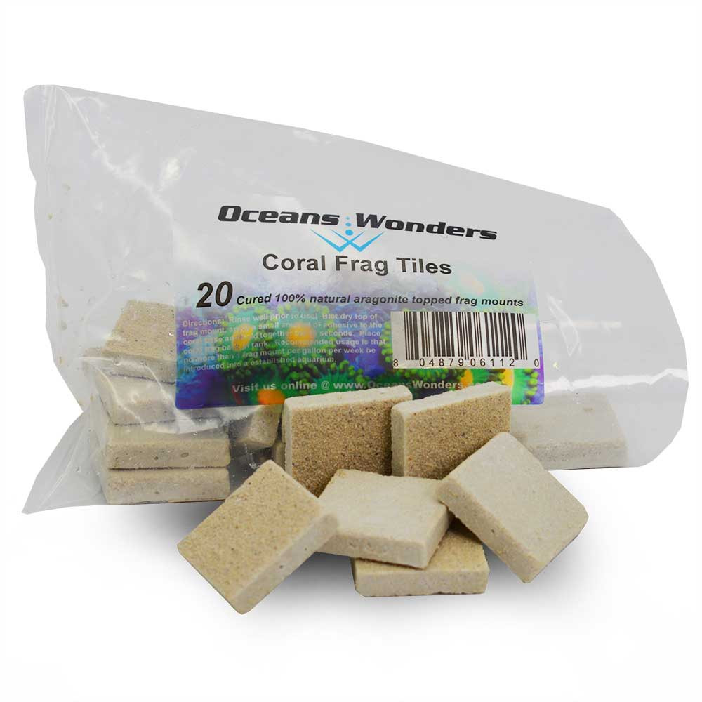 Agrocrete Coral Frag Tiles 1.25" x 1.25" (20 pc) - Oceans Wonders ...