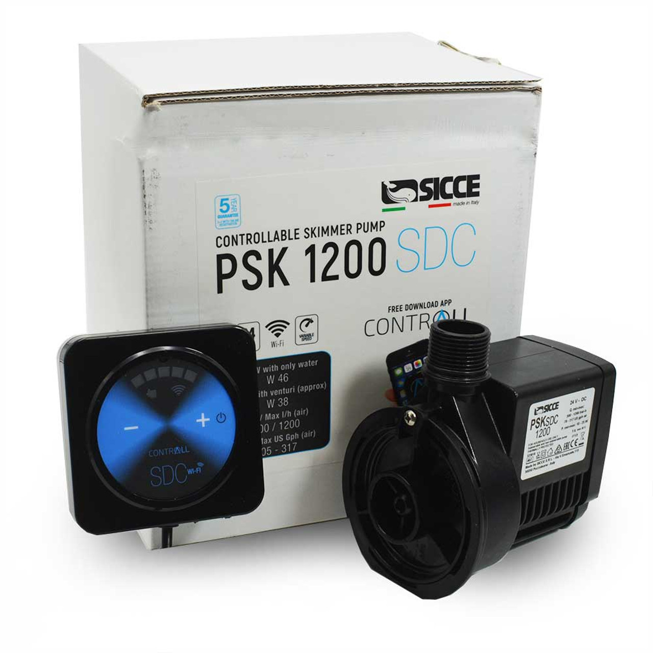 PSK SDC 1200 Controllable Skimmer Pump 317 Gph Sicce PSK SDC 1200 Controllable Skimmer Pump 317 Gph Sicce
