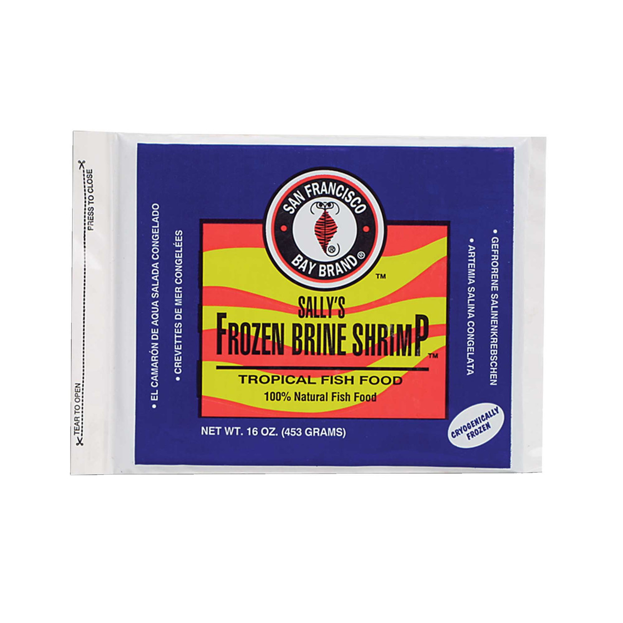 Sally's Frozen Brine Shrimp Fish Food Flat Pack (16 oz) - San Francisco ...