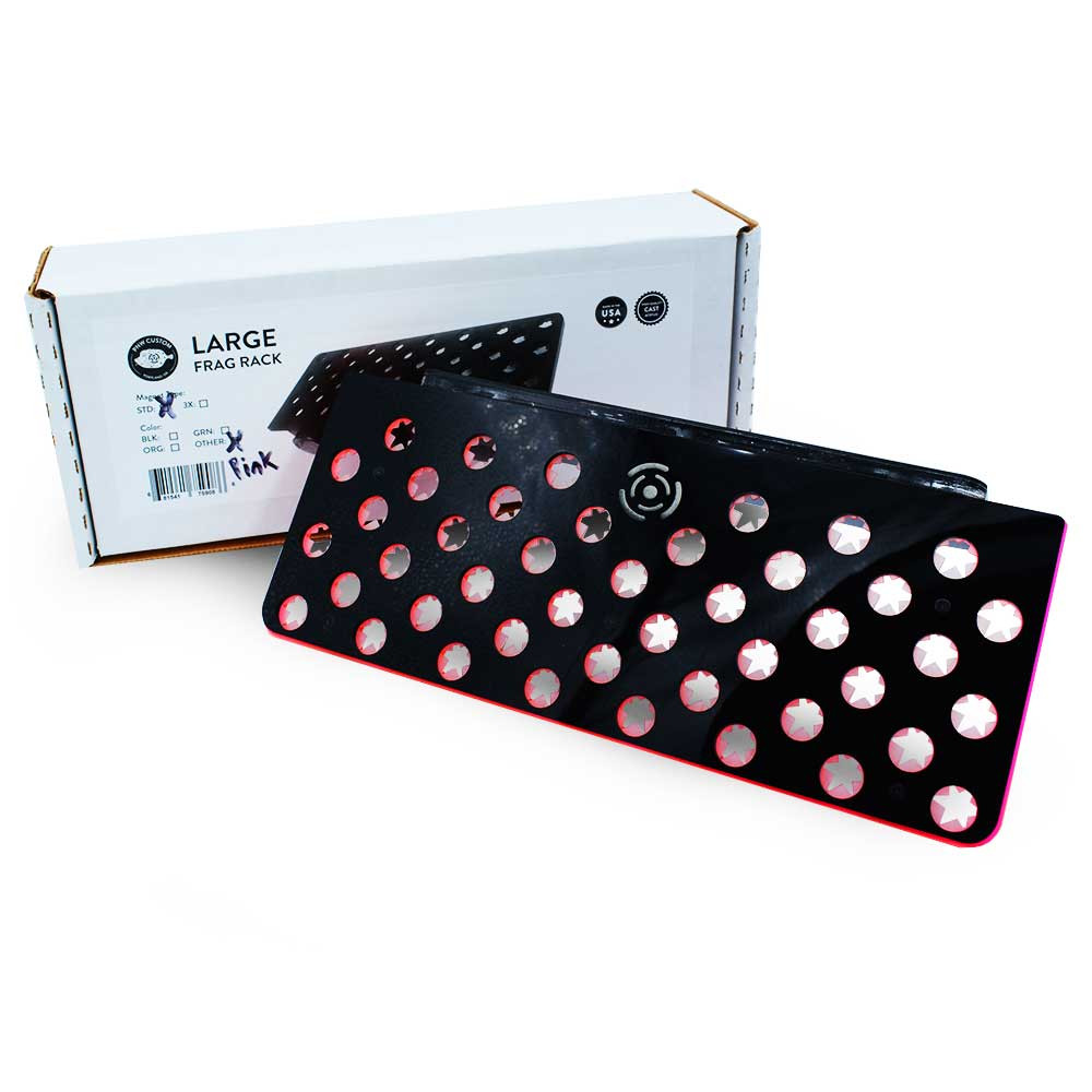 44 Hole Large Frag Rack (1/2" Glass) Pink w/Frag Lock - PNW Customs ...