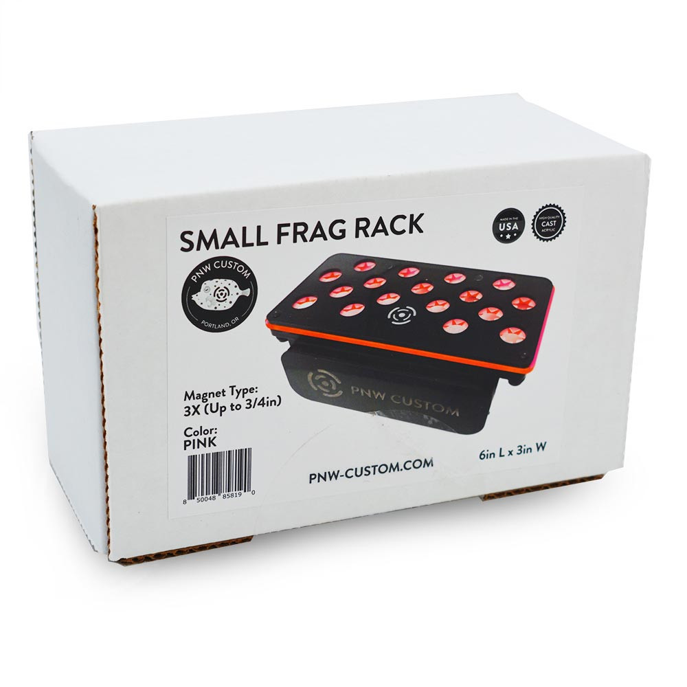 17 Hole Small Frag Rack (3/4" Glass) Pink w/Frag Lock & Reinforced ...