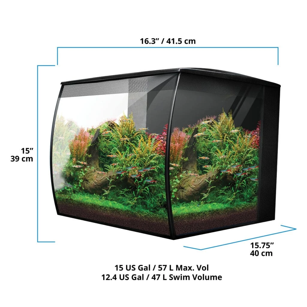 Fluval Flex 2.0 - 9 Gallon Aquarium Kit - Freshwater Fish Tank with ...