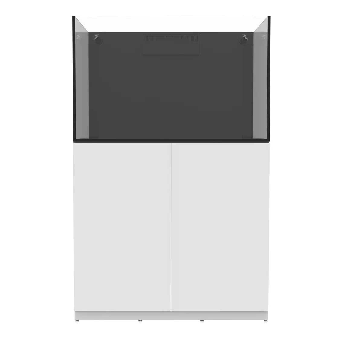 81 Gallon External Overflow Rimless Tank w/ White Stand - Fiji Cube ...
