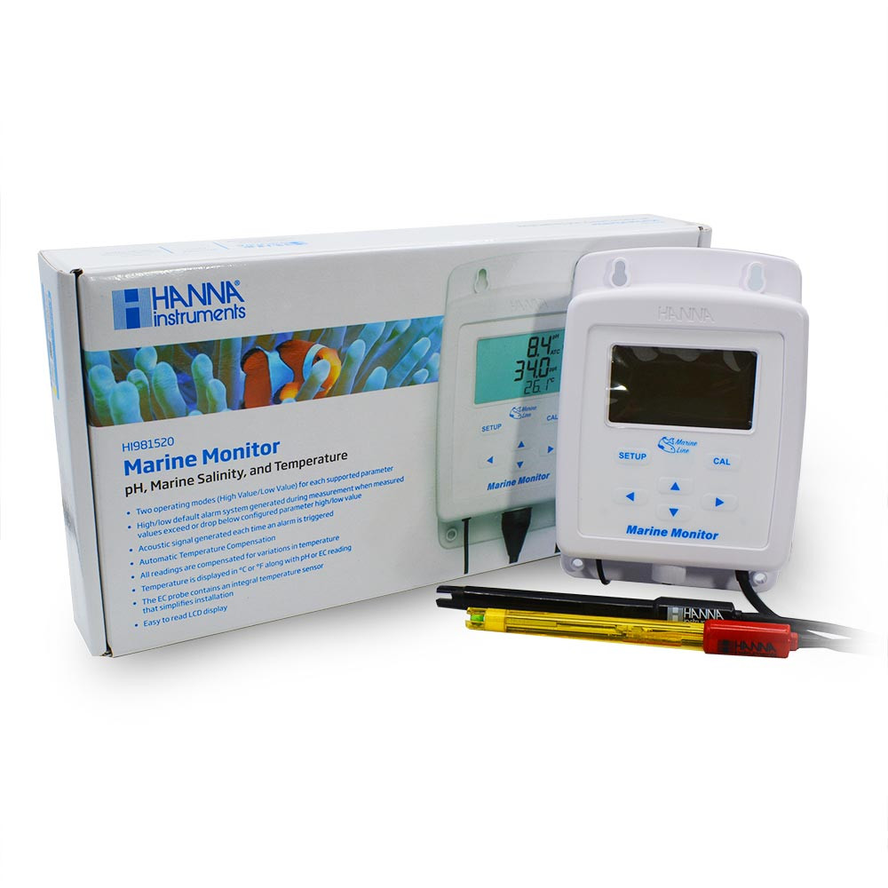 HI981520 Hanna Marine Monitor pH, Marine Salinity, Temperature - Hanna ...