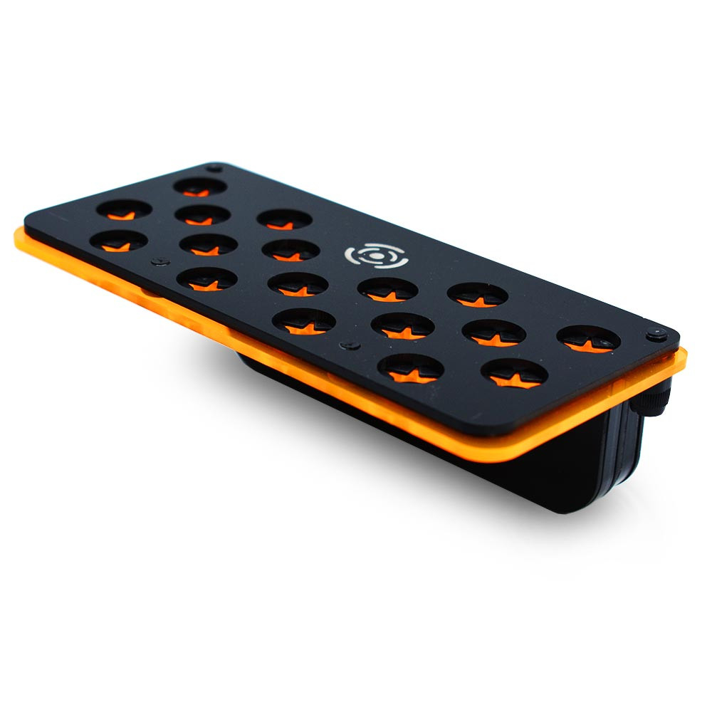 17 Hole Small Frag Rack (1/2" Glass) Orange w/Frag Lock - PNW Customs ...