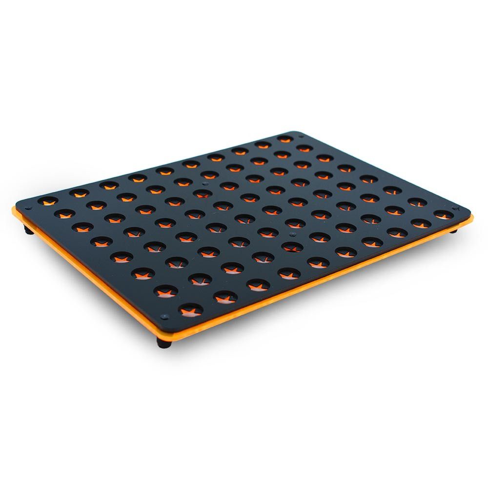 (Orange) 80 Hole Frag Rack Flat Tray w/Frag Lock - PNW Customs ...