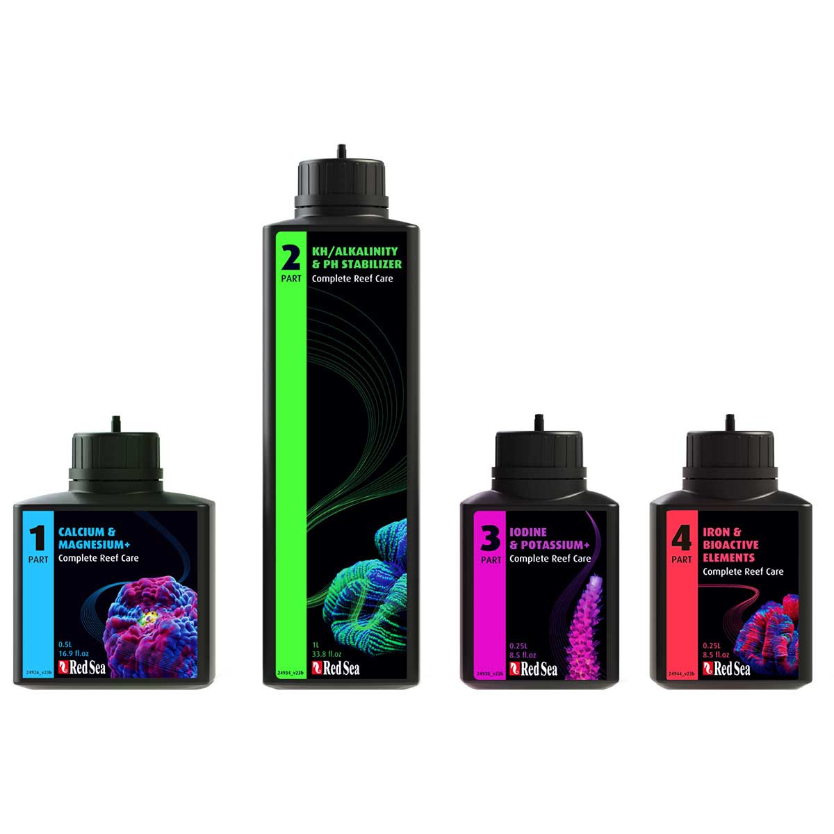 4-Part RCP Complete Reef Care Dosing System - Small (150L - 40 Gal ...
