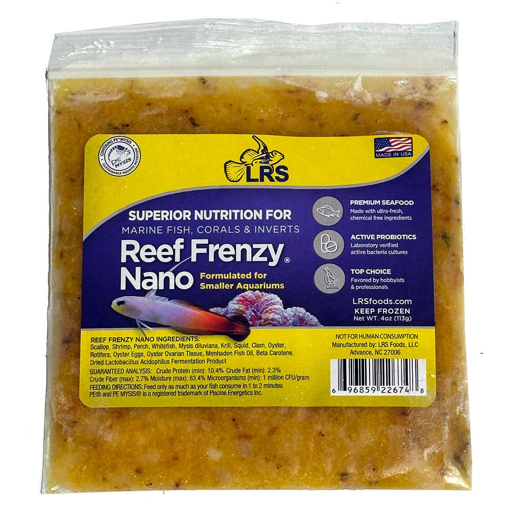 LRS Reef Frenzy Nano (4 oz Pack) - Superior Nutrition All-in-One Frozen ...