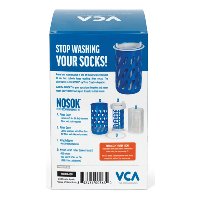 4" NOSOK Filter Sock No Sock Replacement Silencer Cup - VCA ...