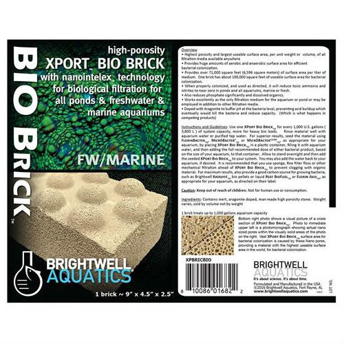 Xport BIO Dimpled Brick - 9" x 4.50" x 2.50" - Brightwell Aquatics ...