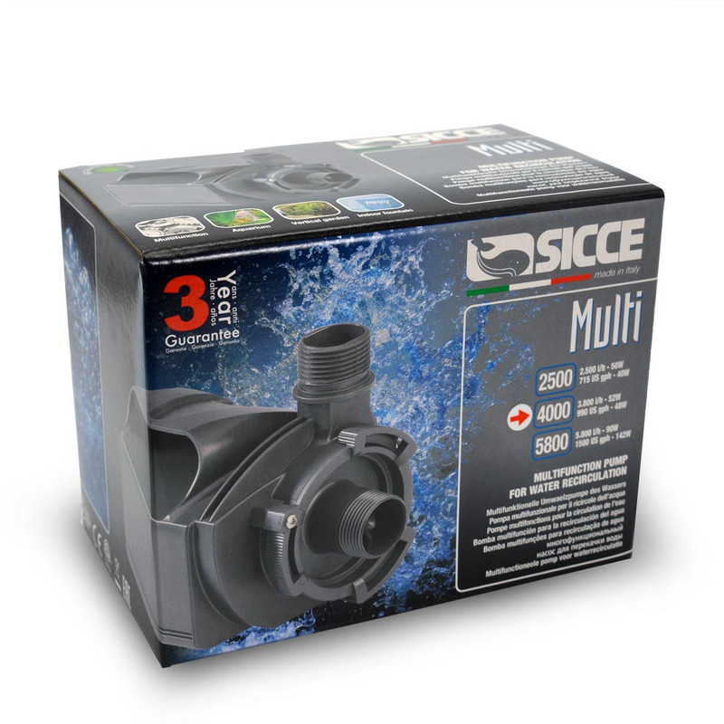 Multi Quiet 4000 Water Pump (990 GPH) - Sicce - SaltwaterAquarium.com