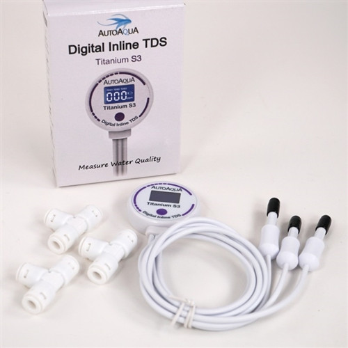 Titanium S3 Digital Inline TDS Meter - AutoAqua - SaltwaterAquarium.com