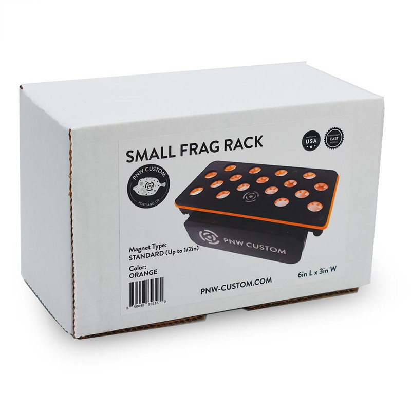 17 Hole Small Frag Rack (1/2" Glass) Orange w/Frag Lock - PNW Customs ...