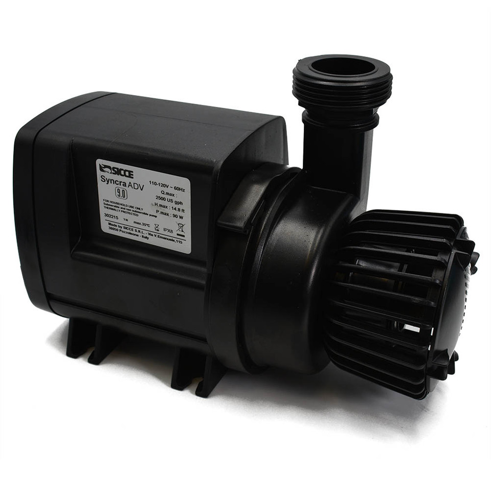 Syncra ADV Advanced 9.0 Aquarium Pump (2500 GPH) - Sicce ...