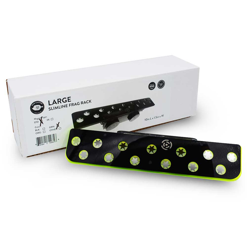 13 Hole Large Slimline Frag Rack (1/2 Glass) Orange w/Frag Lock - PNW ...