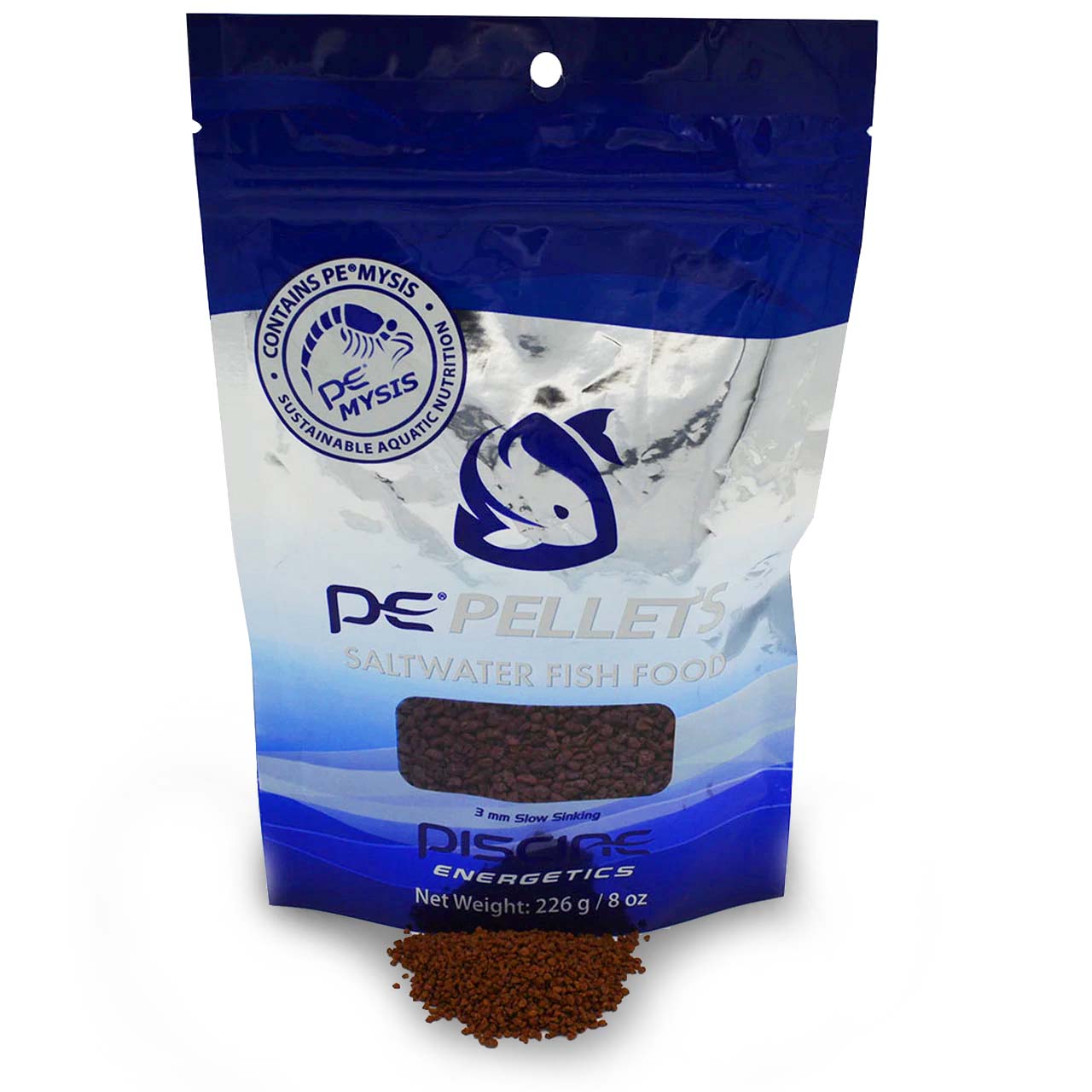 PE Mysis Pellets 8 oz / 226g (3 mm) - Saltwater Fish Food - Piscine ...