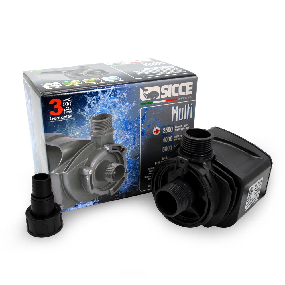 Multi Quiet 2500 Water Pump (715 GPH) - Sicce - SaltwaterAquarium.com