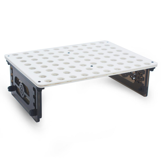 80 Hole Adjustable Frag Rack and Stand, White w/Frag Lock - PNW Customs ...