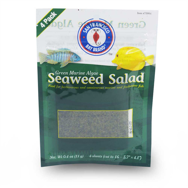 Green Seaweed Salad (4 Pack) Dried Marine Algae Fish Food 12g - San ...