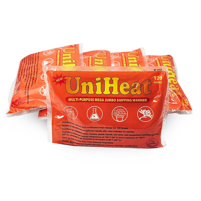 10 Pack (120+ Hours) Uniheat Heat Pack Shipping Warmer - Uniheat ...