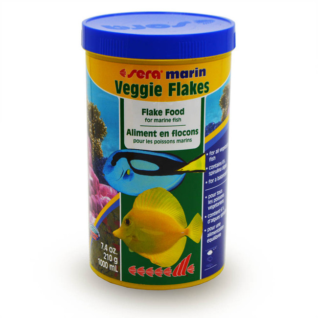 Sea Veggie Flakes for Marine Fish (7.4 oz) - Sera - SaltwaterAquarium.com
