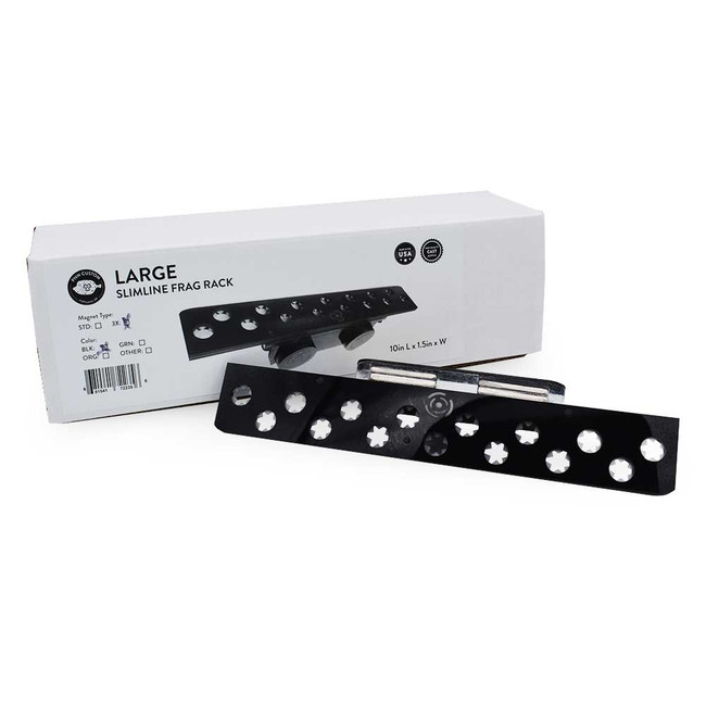 13 Hole Large Slimline Frag Rack (3/4" Glass) Black w/Frag Lock ...