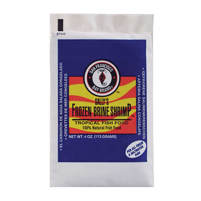 Sally's Frozen Brine Shrimp Fish Food Flat Pack (4 oz) - San Francisco ...