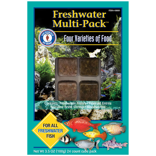 Frozen Freshwater Multi-Pack Fish Food (24 cubes, 3.5 oz) - San ...