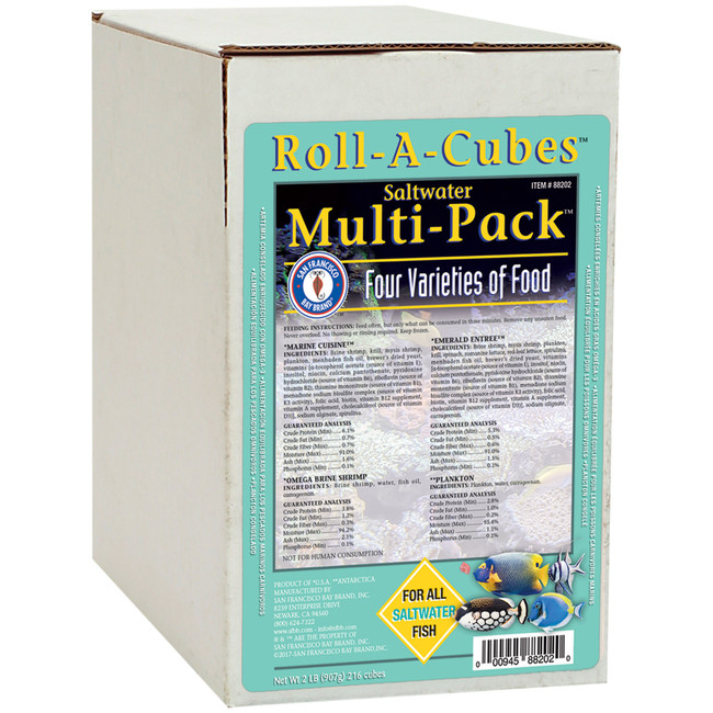 Frozen Saltwater Multi-Pack Roll-A-Cube (2 lbs - 216 cubes) - San ...