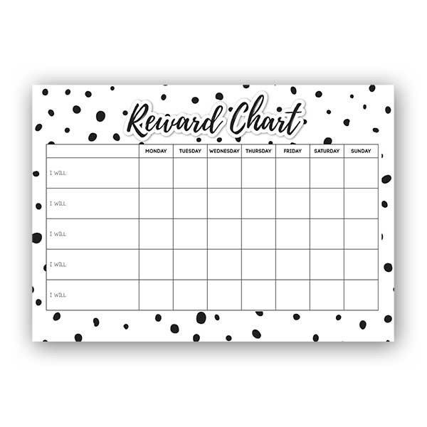 FREEBIE . Monochrome Reward Chart Printable