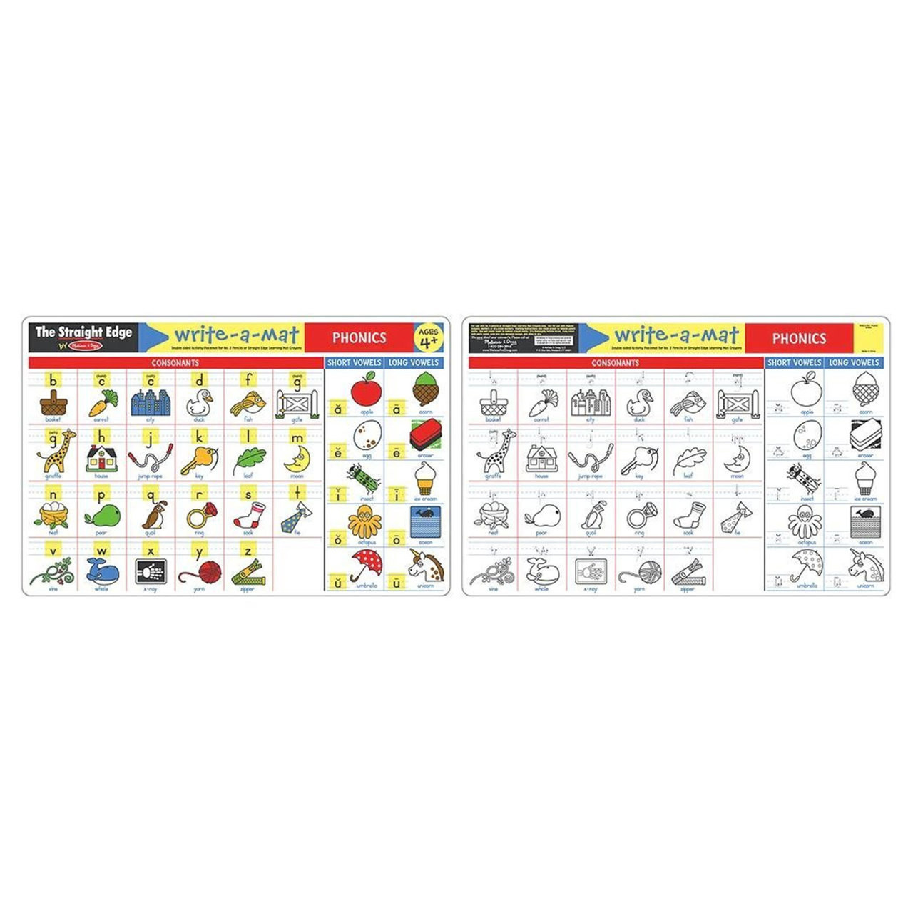 Melissa Doug Phonics Write A Mat Placemat Buy Educational Toys Online