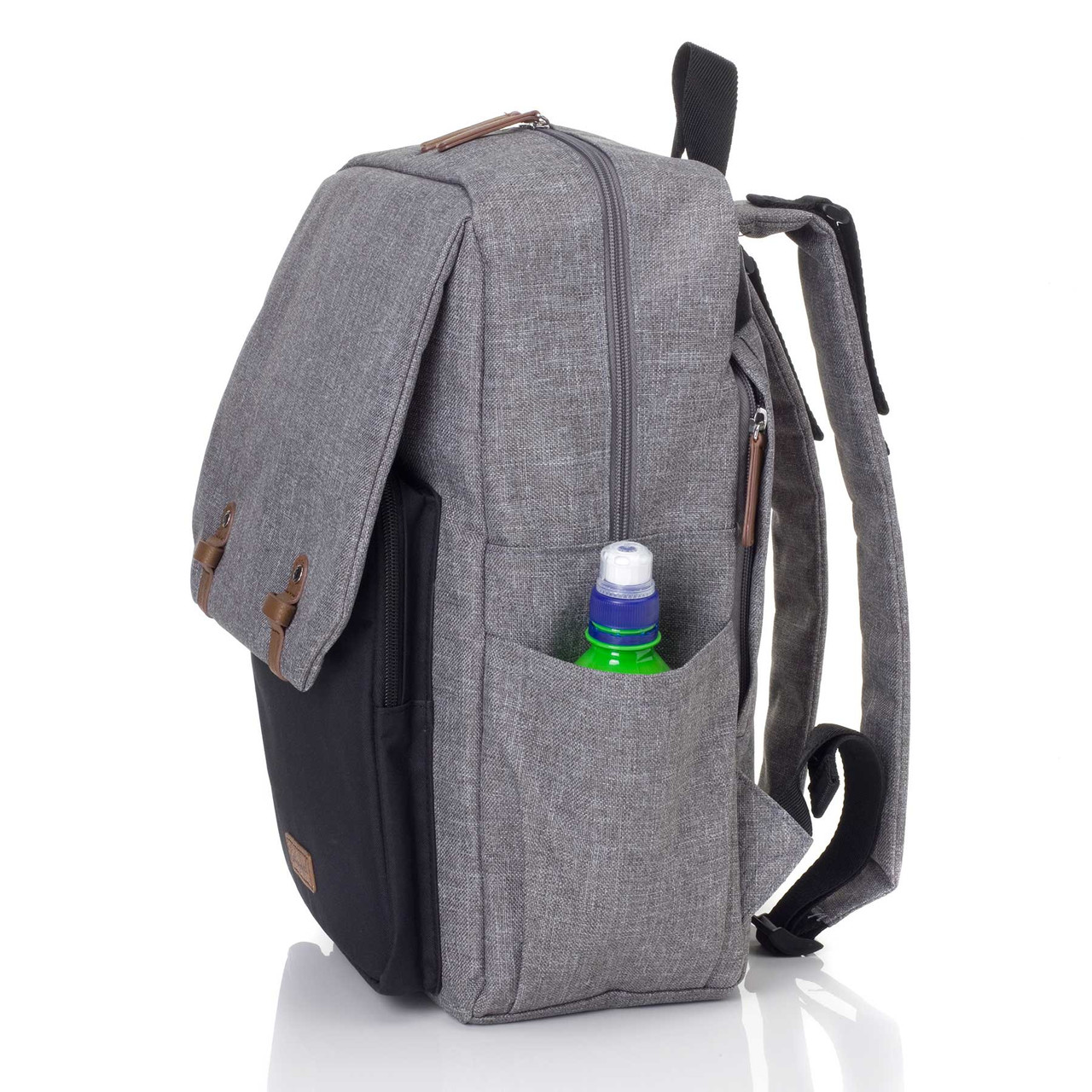 Babymel George Unisex Diaper Backpack - Grey/Black . Shop Baby Bags Online