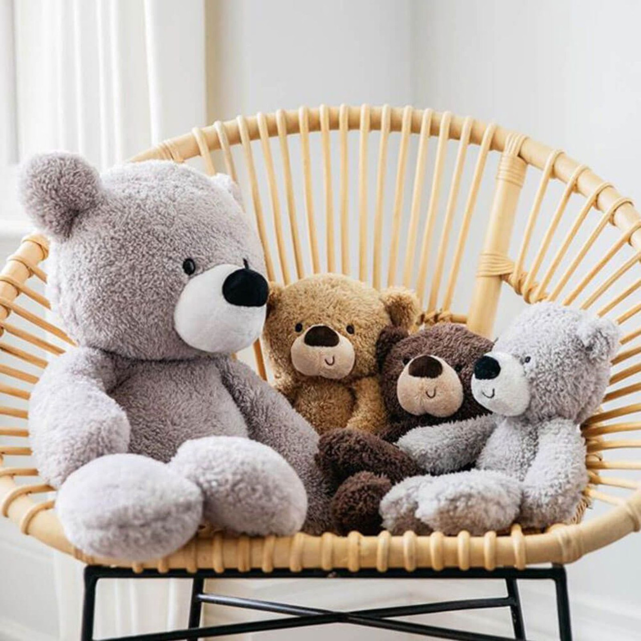 Gund Fuzzy Extra Large Plush Teddy Bear : Grey 61cm. Shop Toys Online
