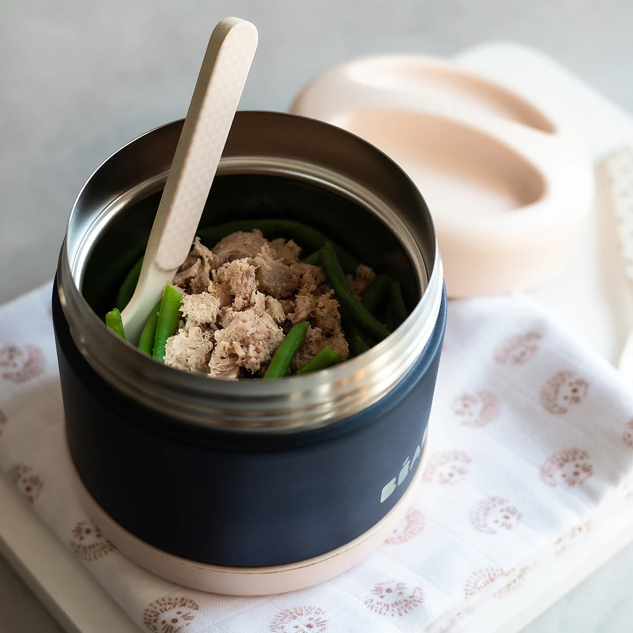 Béaba Stainless Steel Isothermo Container Pink/Night Blue - Shop Online