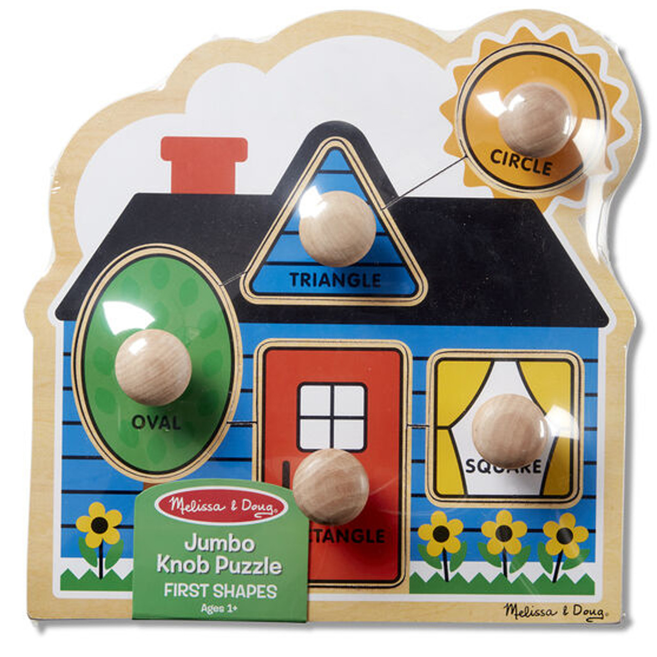 Melissa Doug First Shapes Jumbo Knob Puzzle 5pc