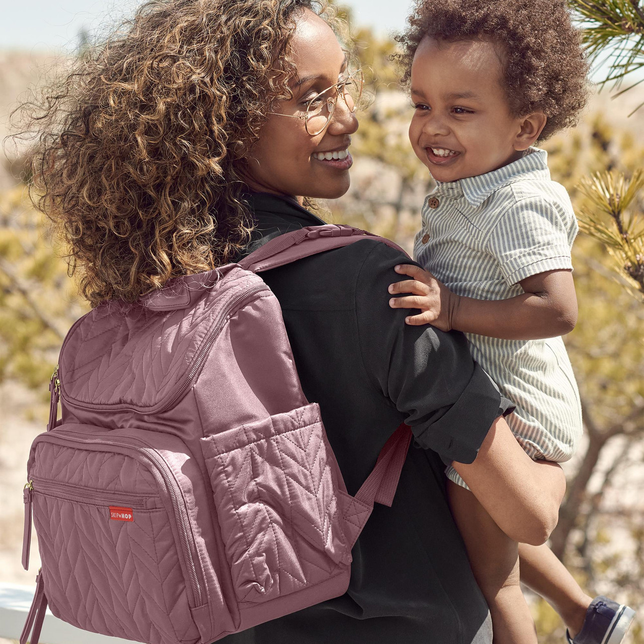 Skip Hop Forma Diaper Backpack Mauve | Peekaboo Baby