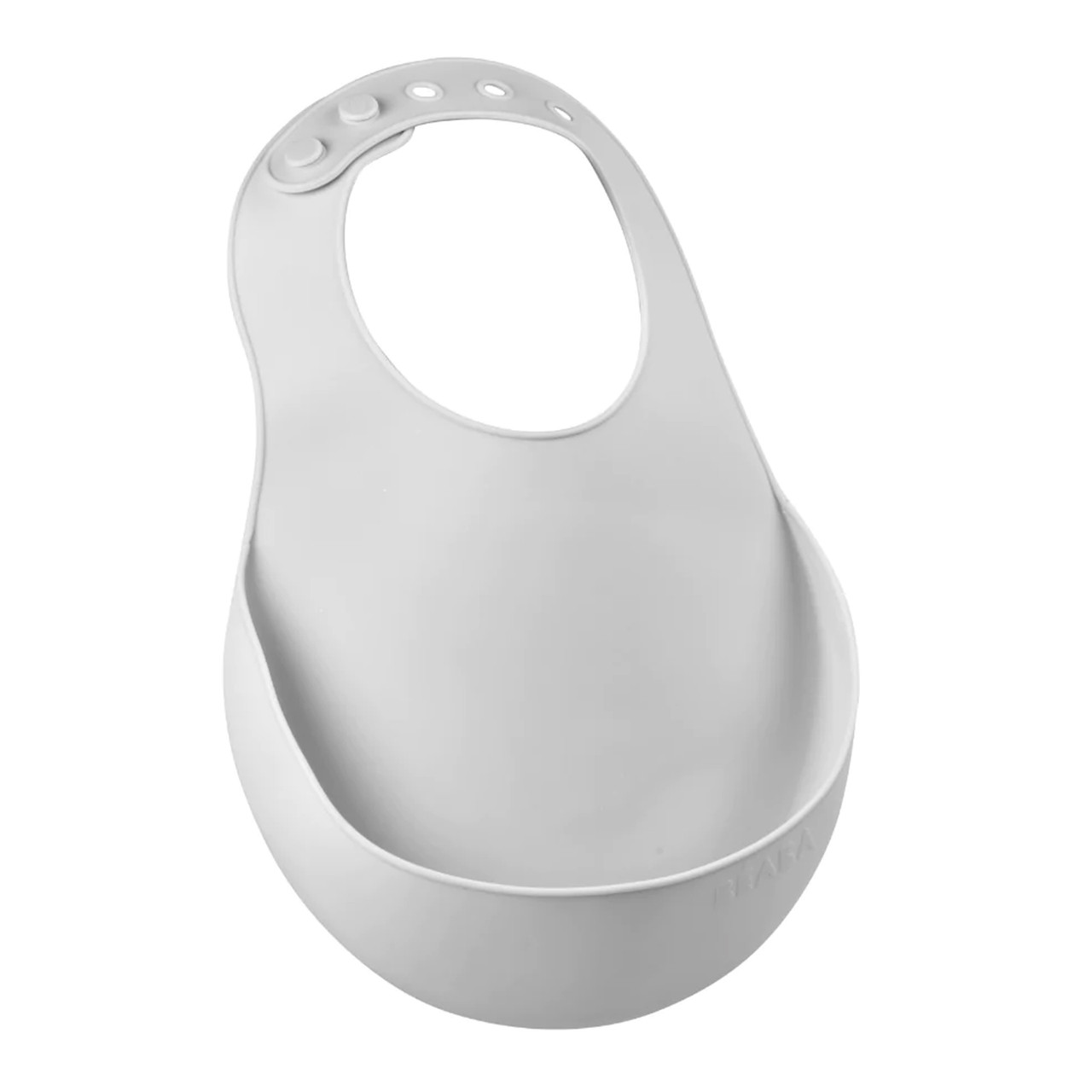 Beaba Light Mist Grey Silicone Bib - Shop Baby Feeding Bibs Online
