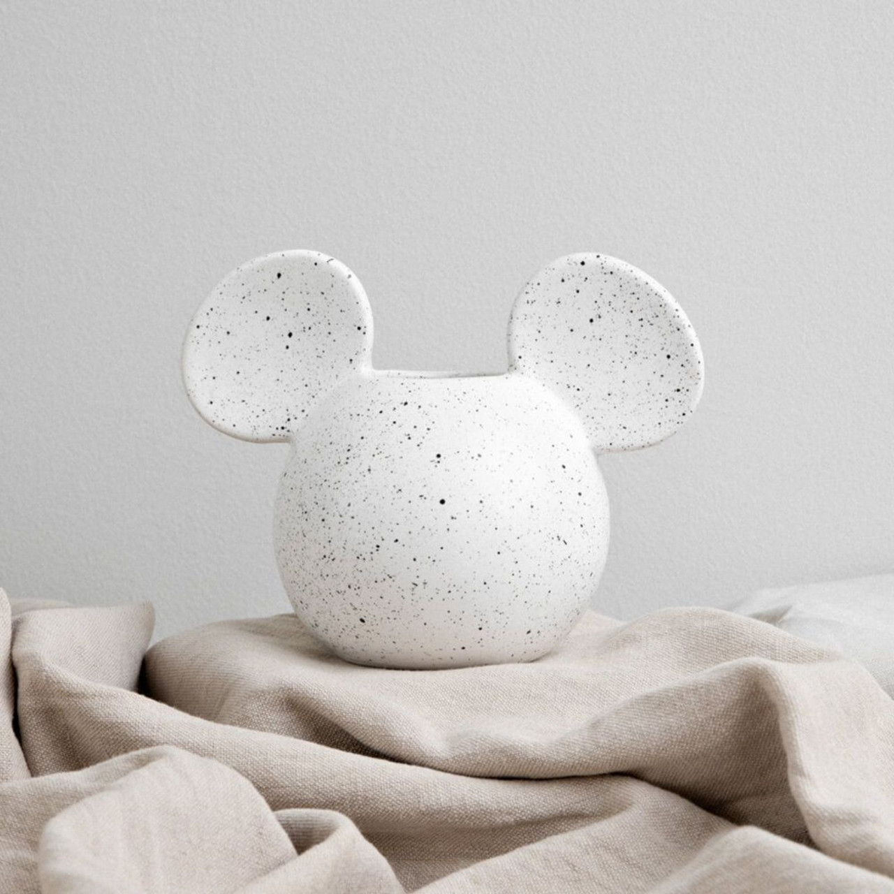 Disney Gift Mickey Head Natural Speckle Vase . Shop Home Decor Online