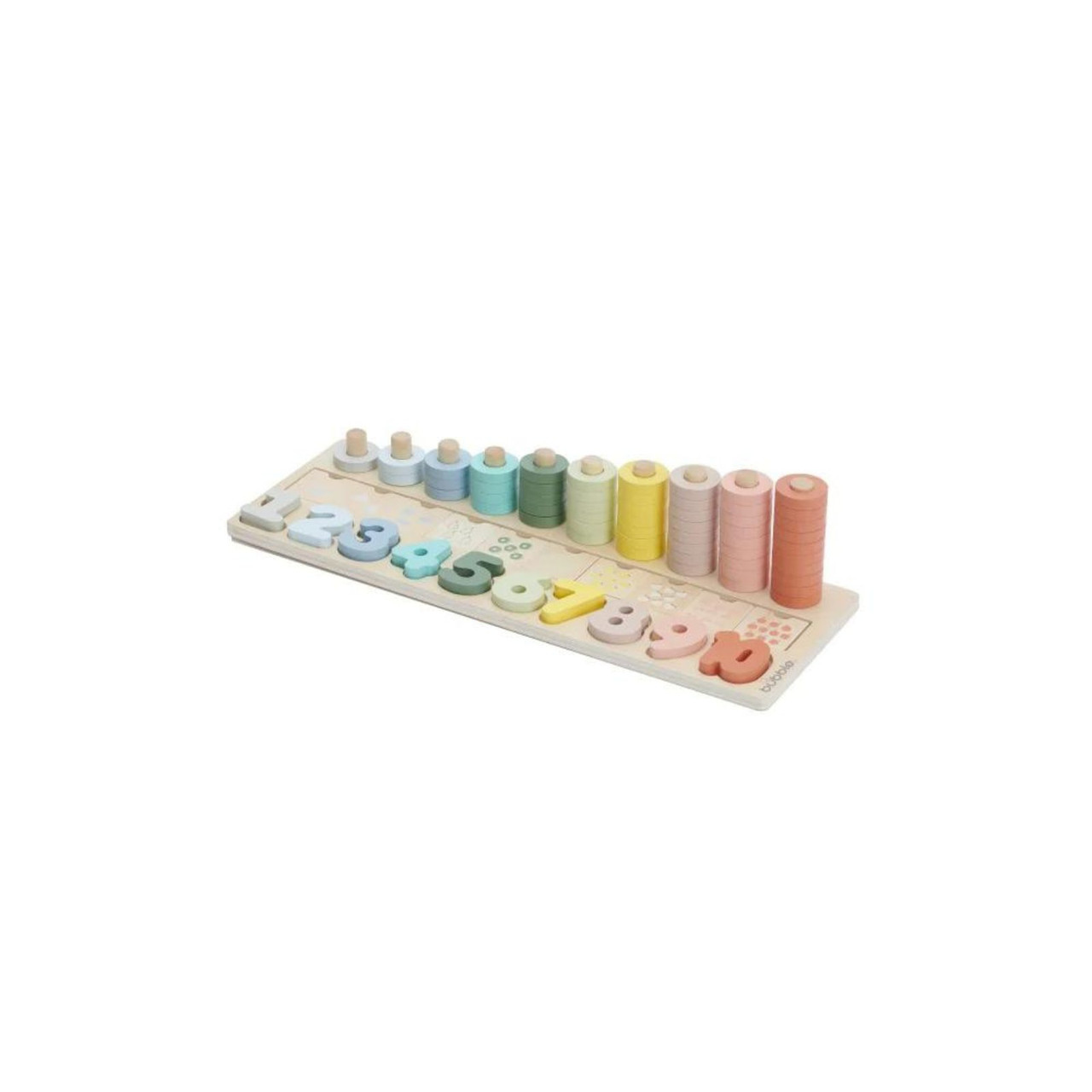 Bubble Wooden Numbers & Blocks Counting Set | Peekaboo Baby