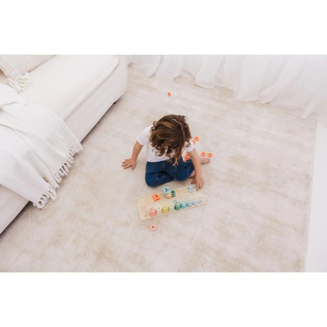 Bubble Wooden Numbers & Blocks Counting Set | Peekaboo Baby