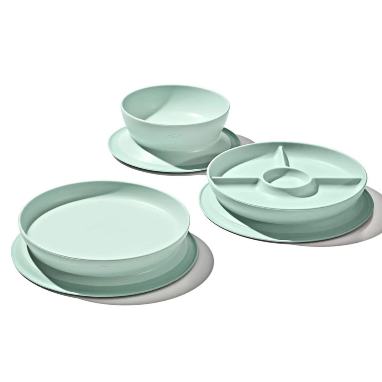 OXO Tot Stick & Stay Suction Divided Plate - Opal | Shop Online