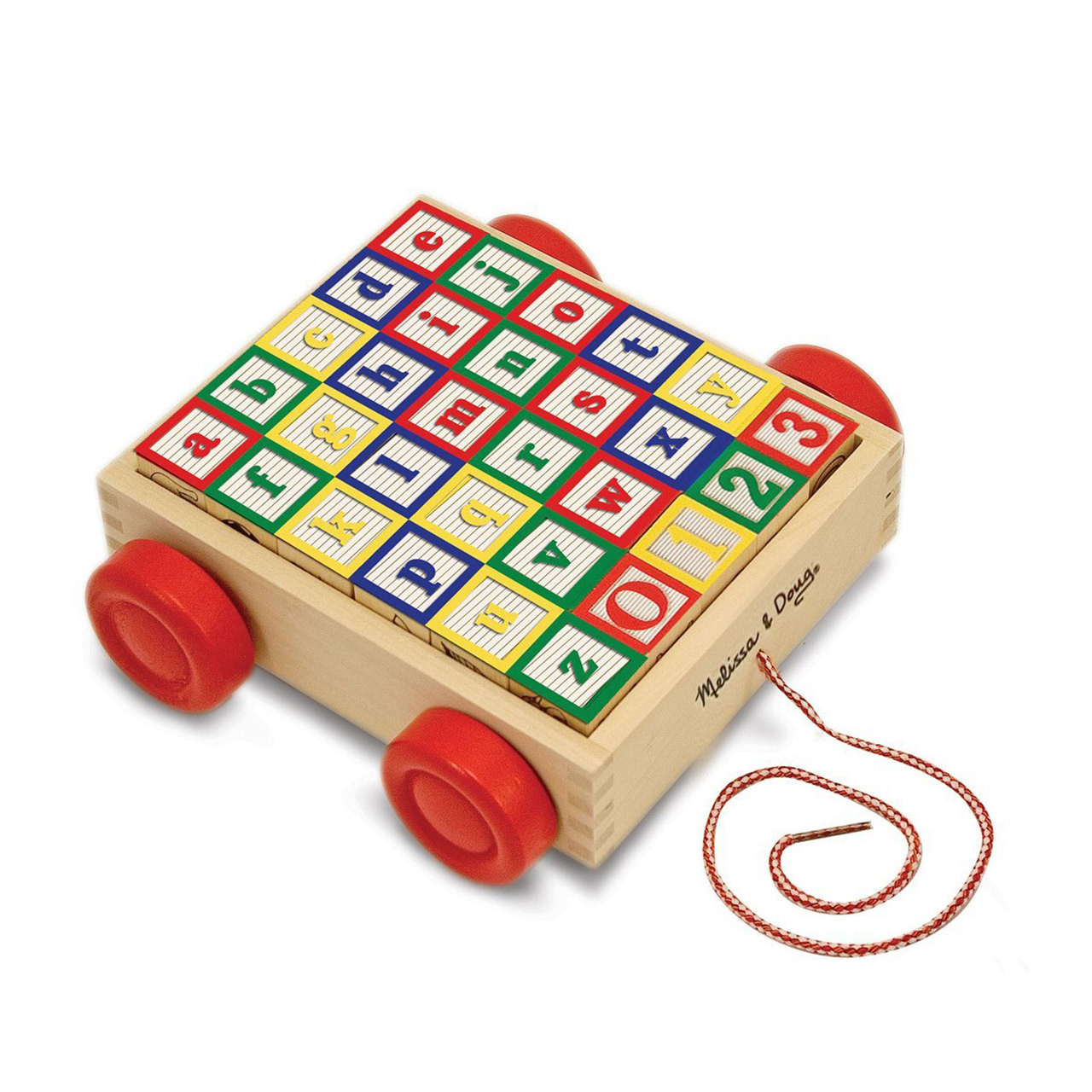 Melissa & Doug Classic ABC Wooden Block Cart - Educational Toys Online