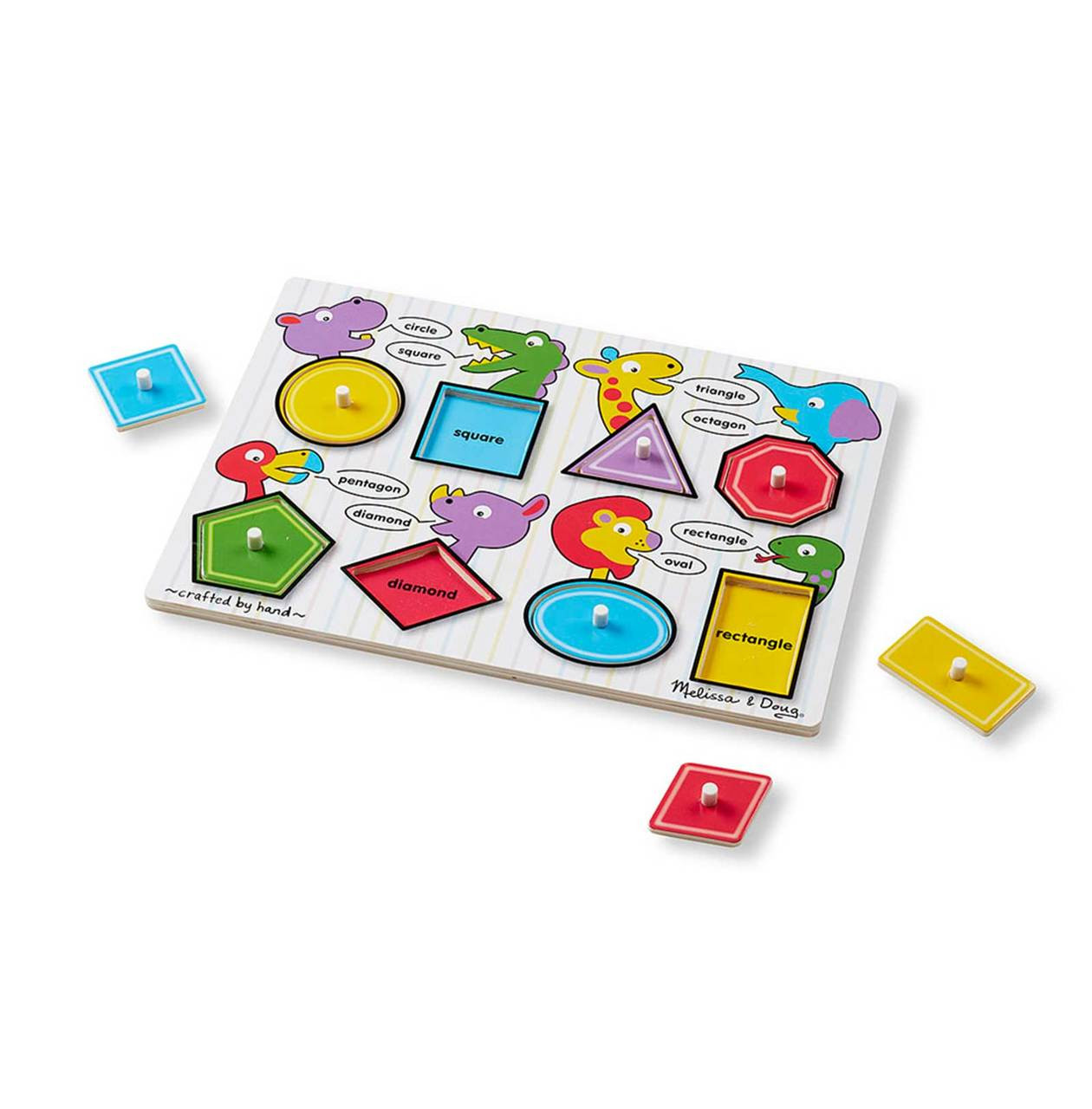 Melissa & Doug Shapes or Numbers Peg Puzzle - Buy Educational Toys Online