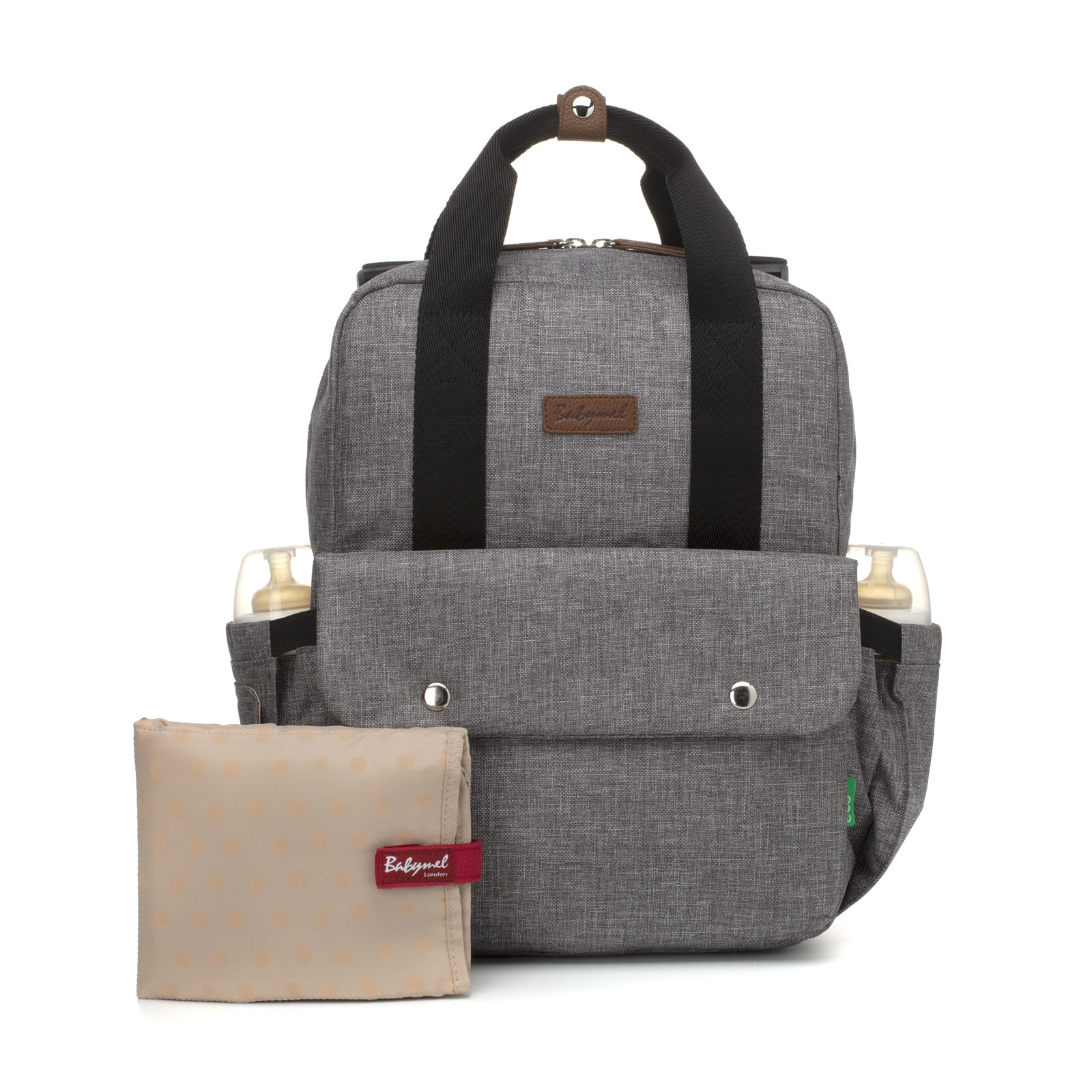 Grey Babymel Georgi Eco Convertible Backpack. Buy Baby Bags Online