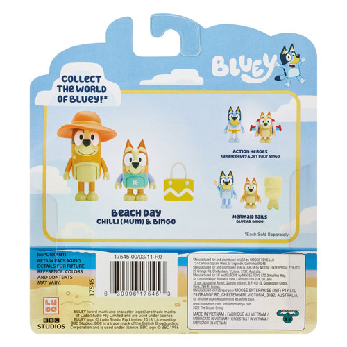 Bluey Beach Day Play S9 Figure 2 Packs - Shop kids toy figurines Online