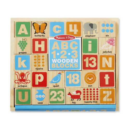 Melissa & Doug Wooden ABC/123 Wooden Blocks . Buy Educational Toys Online