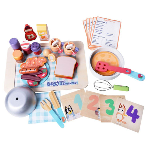 Bluey Wooden Hotel Breakfast Tray Play Set | Shop Toy Online