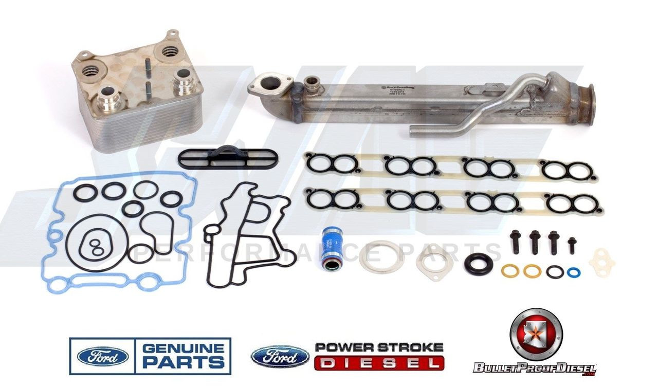 BULLETPROOF DIESEL 6.0 6.0L POWERSTROKE DIESEL SQUARE EGR COOLER & OEM ...